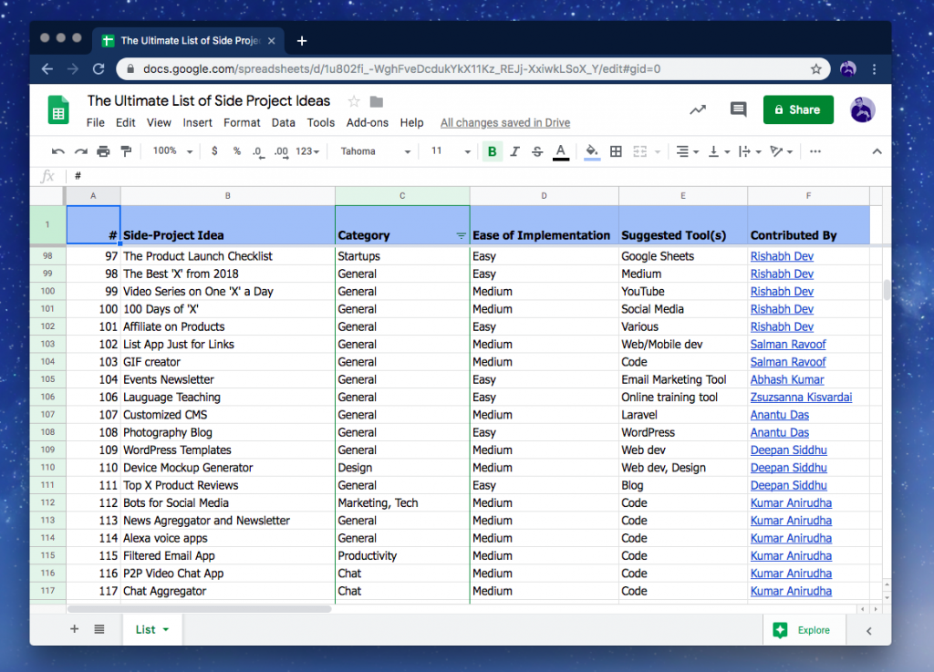 Side Project Ideas - The Ultimate List - Rishabh Dev